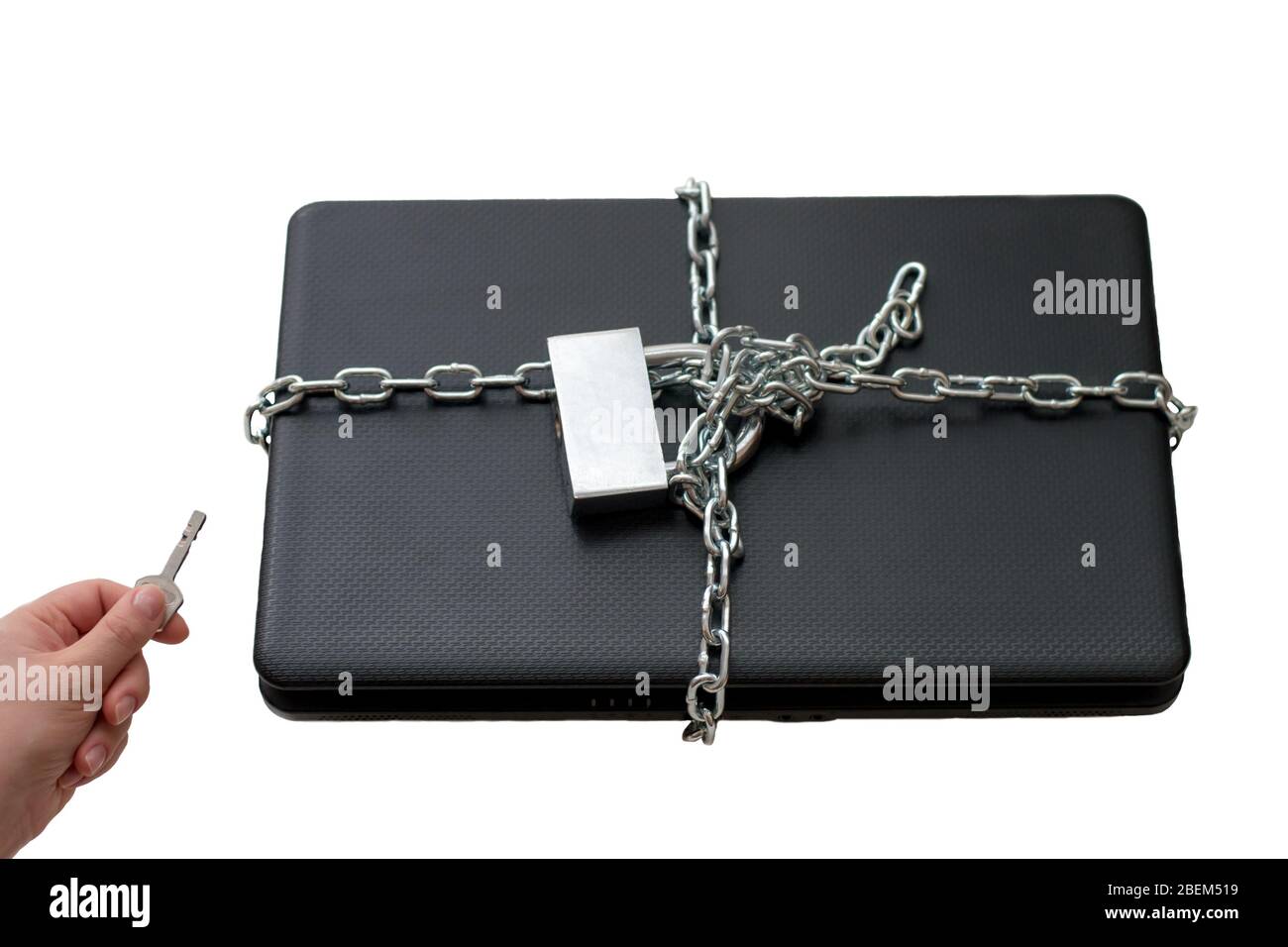 Laptop padlock shield hi-res stock photography and images - Alamy