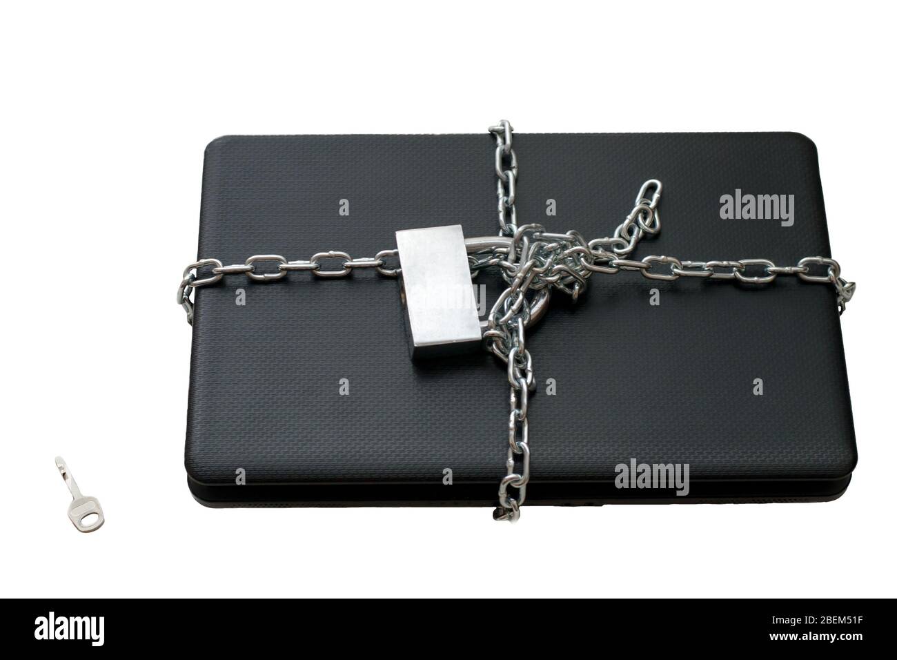 Laptop shield lock on Cut Out Stock Images & Pictures - Alamy