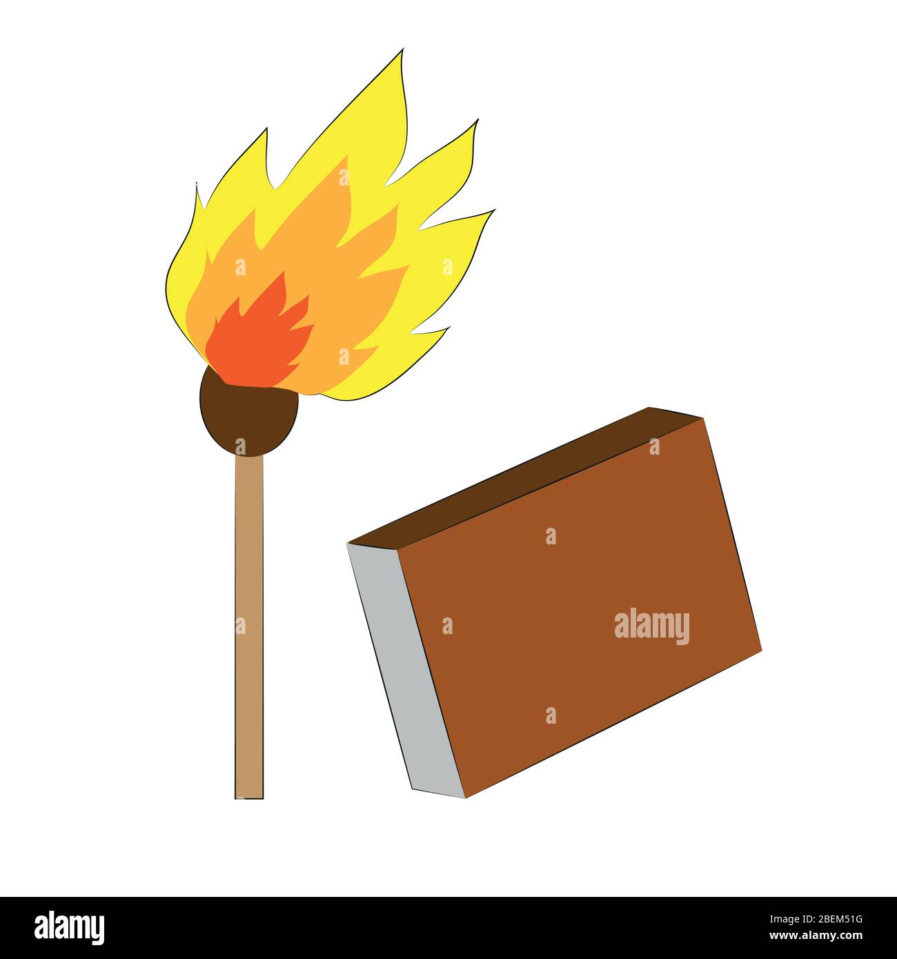 Bright burning flaming fire on Cut Out Stock Images & Pictures - Alamy