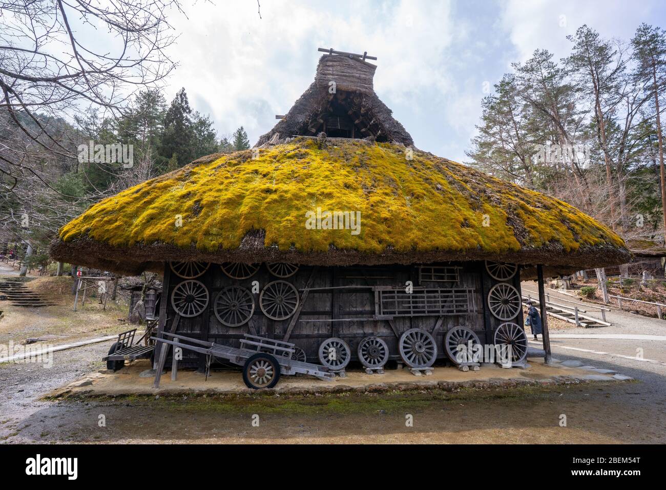 Hida Folk Village (Hida no Sato) with traditional HIda region houses ...
