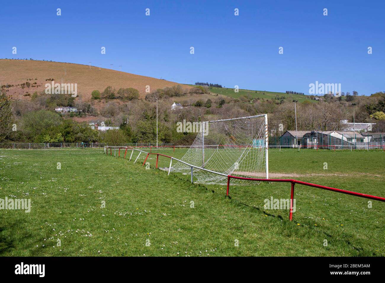 A view of Llangeinor Football Club in the Garw Valley during the ...