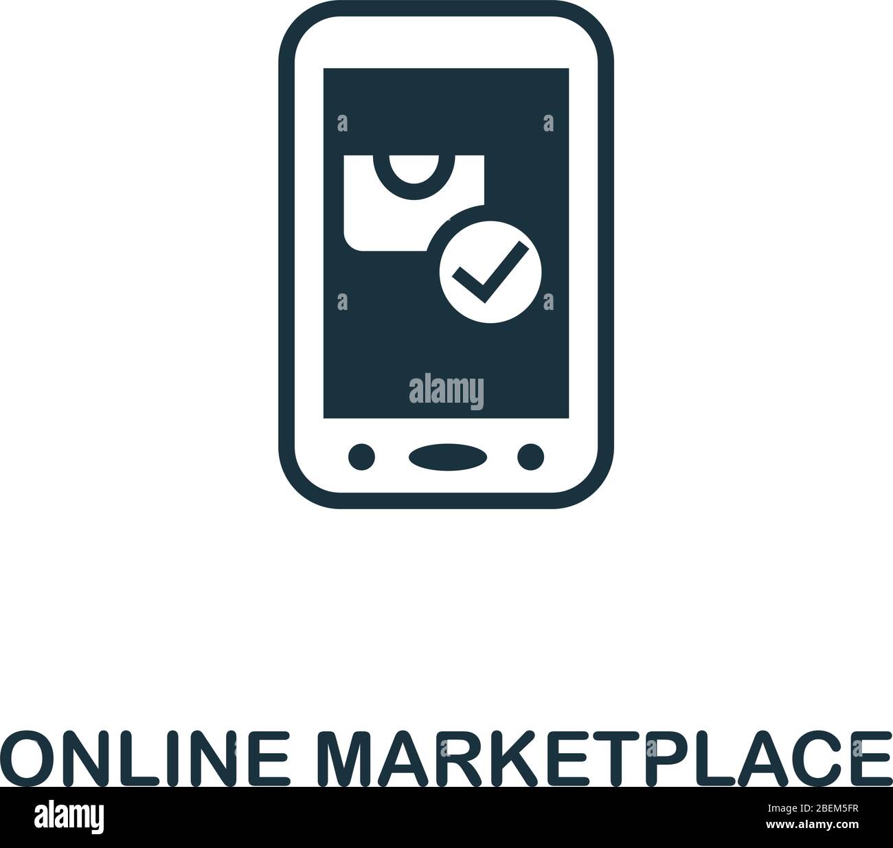 Market App icon. Simple illustration from e-commerce collection ...