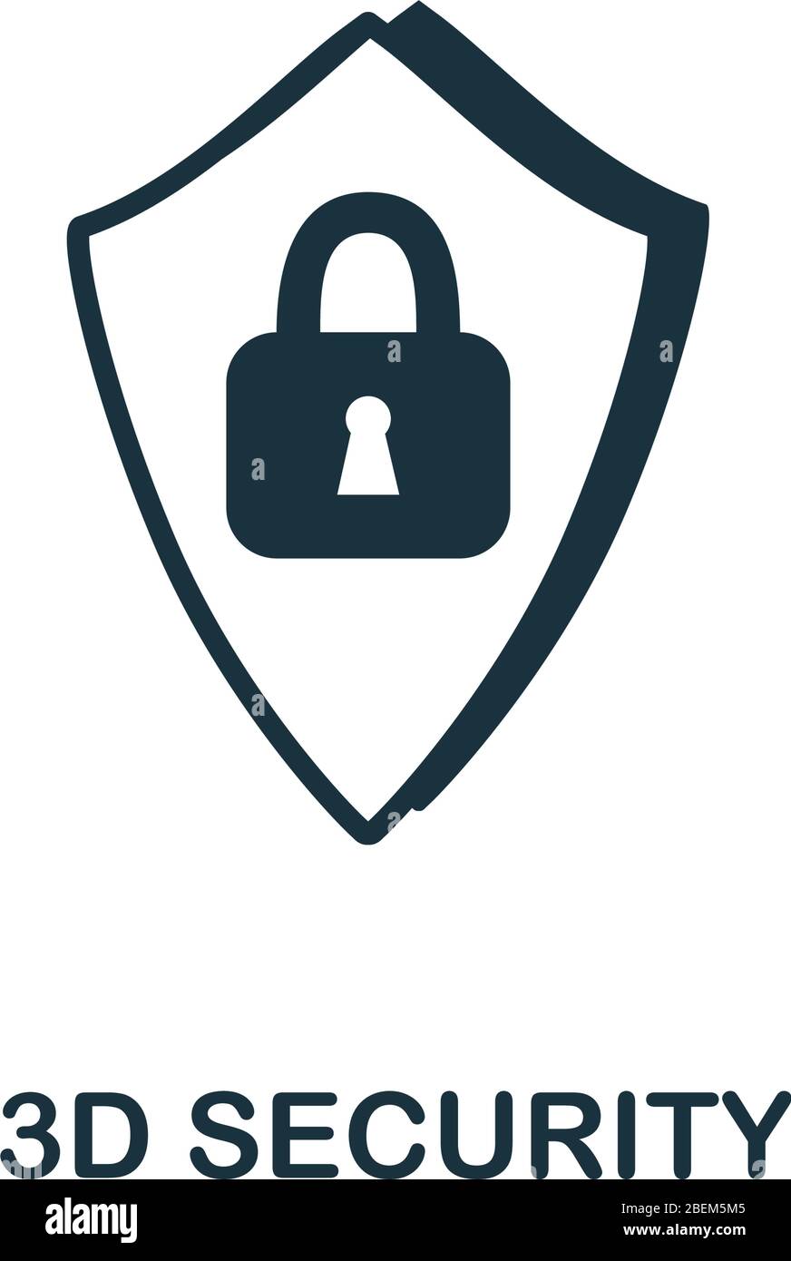 3D Security icon. Simple illustration from e-commerce collection ...