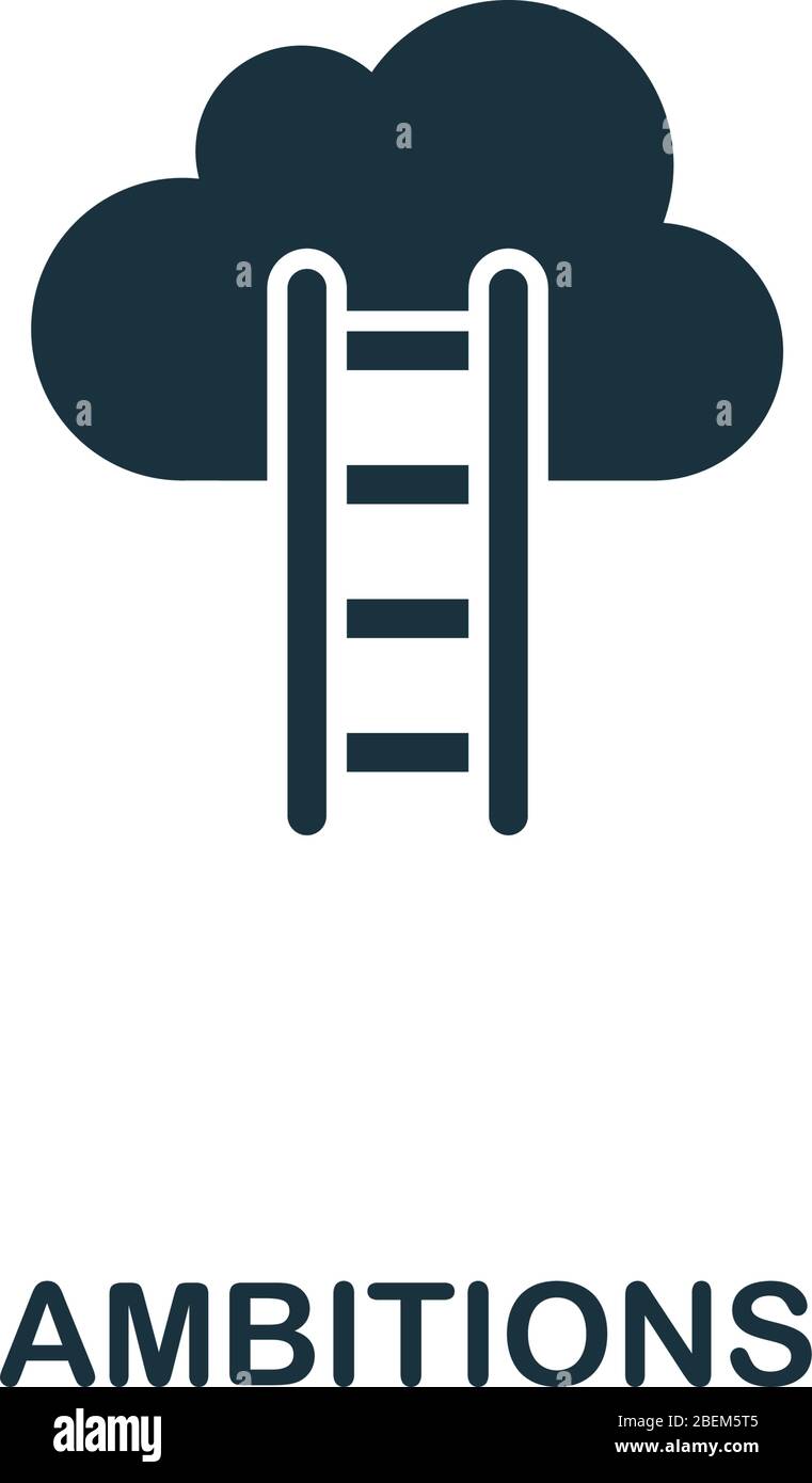 Ambitions icon from personal productivity collection. Simple line ...