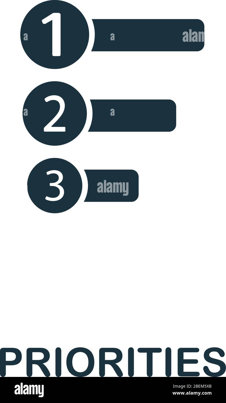 Priorities icon from personal productivity collection. Simple line ...