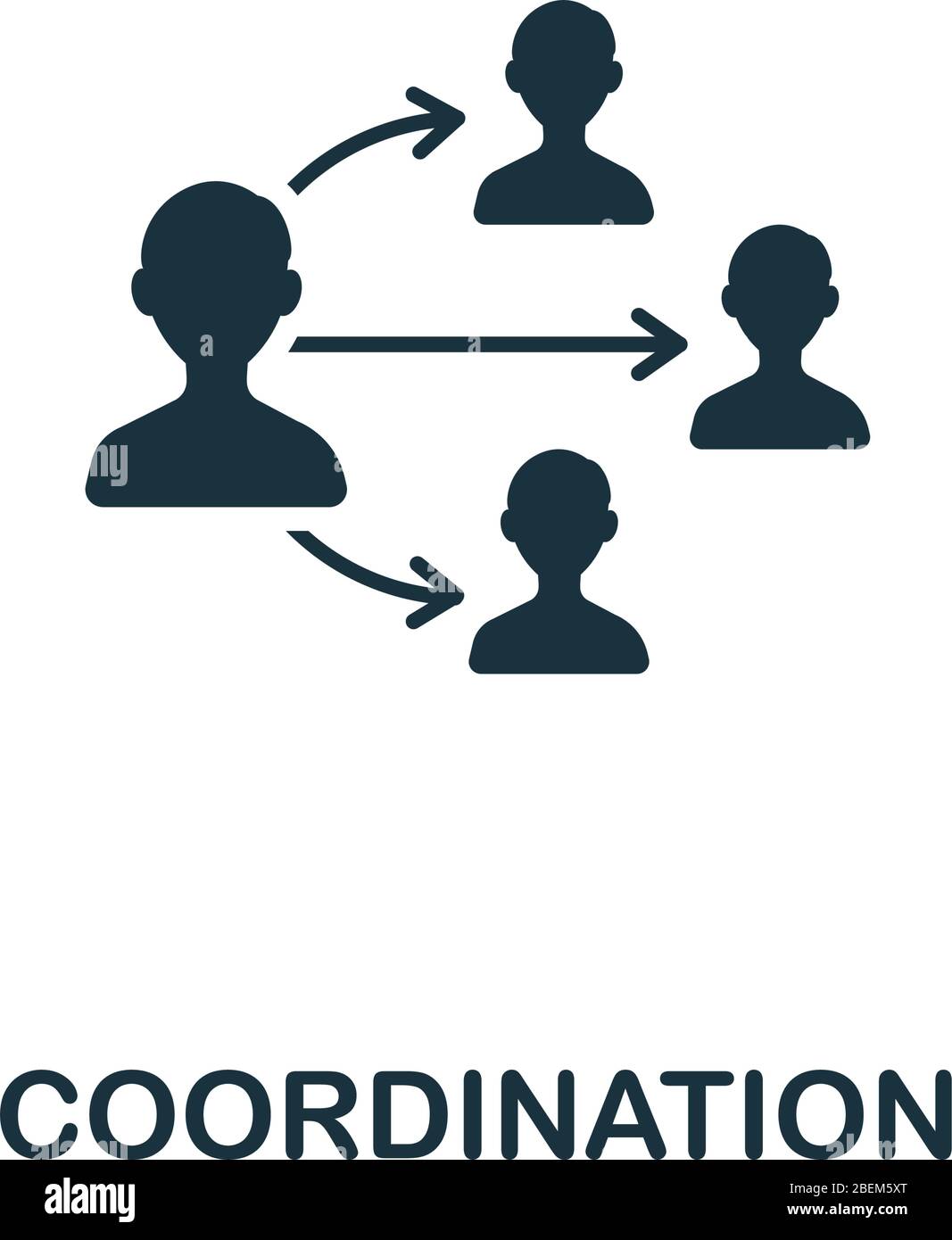 Coordination icon from personal productivity collection. Simple line ...