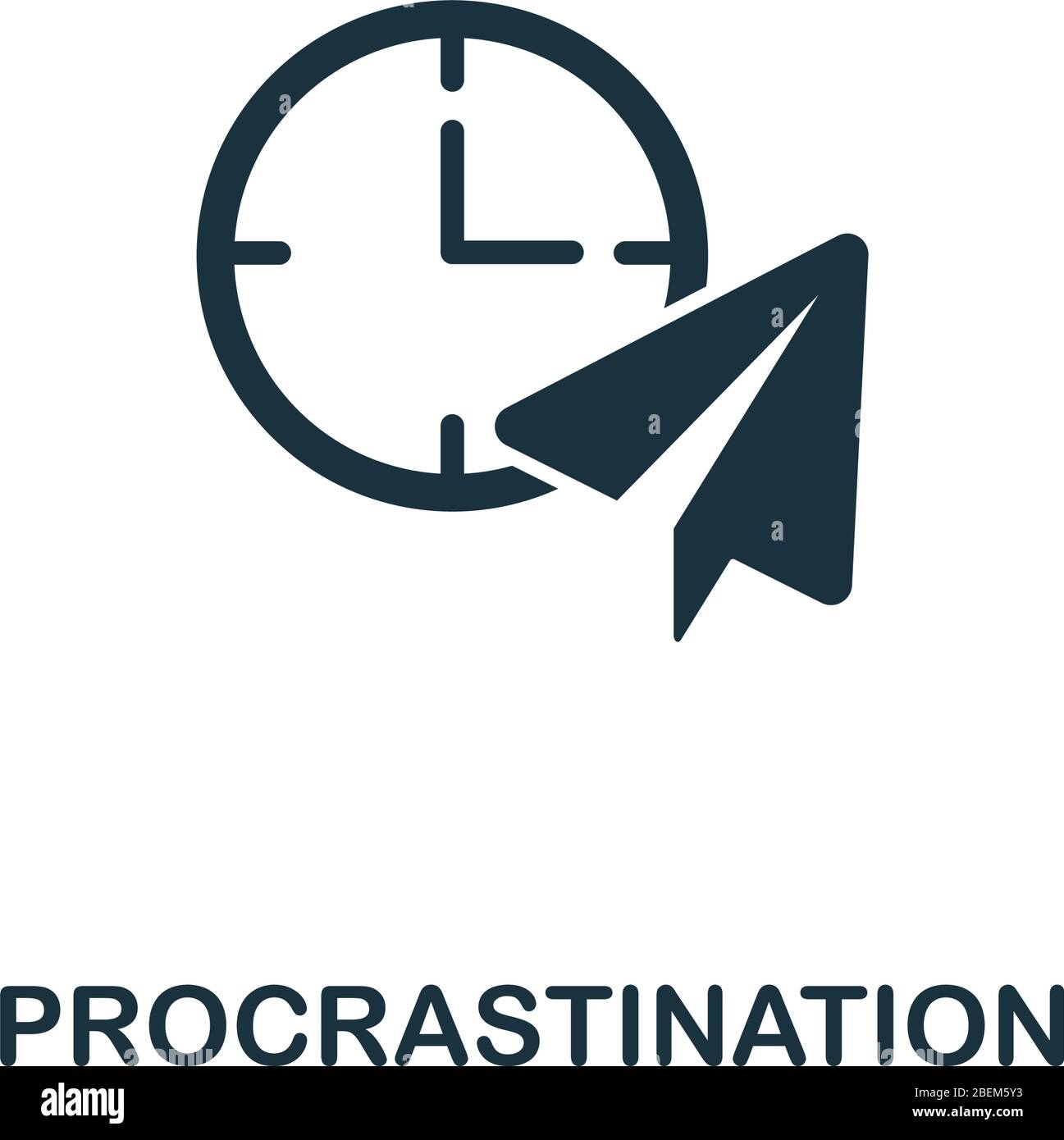 Procrastination icon from personal productivity collection. Simple line ...