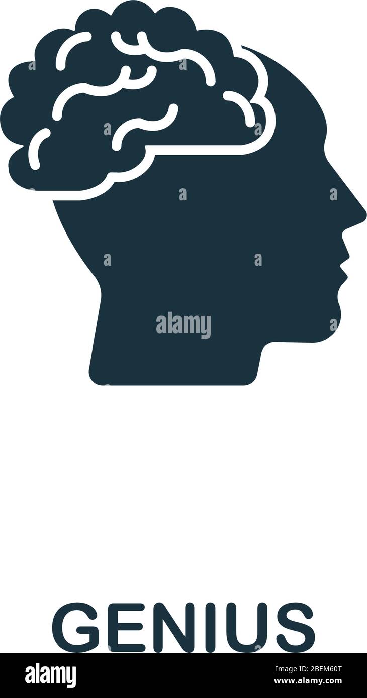 Genius icon from personal productivity collection. Simple line Genius ...