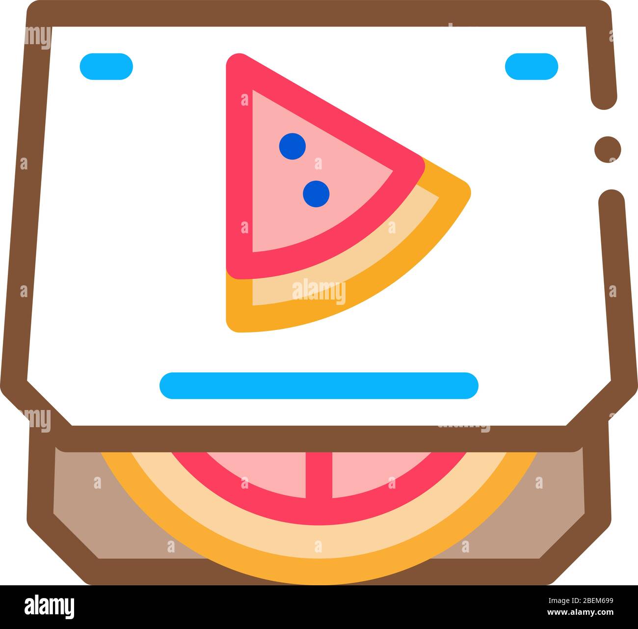 pizza box icon vector outline illustration Stock Vector Image & Art - Alamy