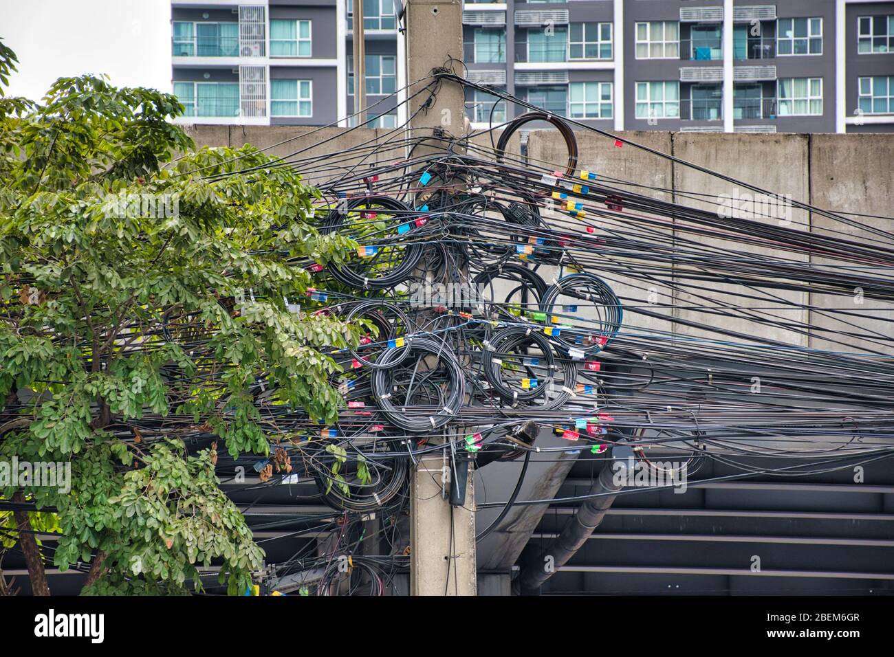 Thai electric cables hi-res stock photography and images - Alamy