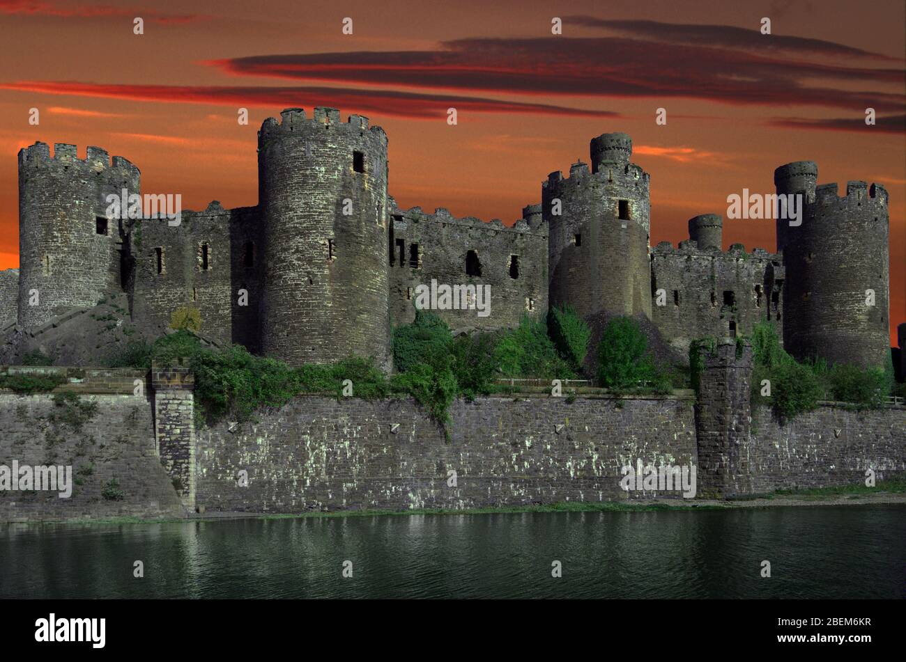 Conwy Castle, a medieval fortification in Conwy (North Wales), was ...