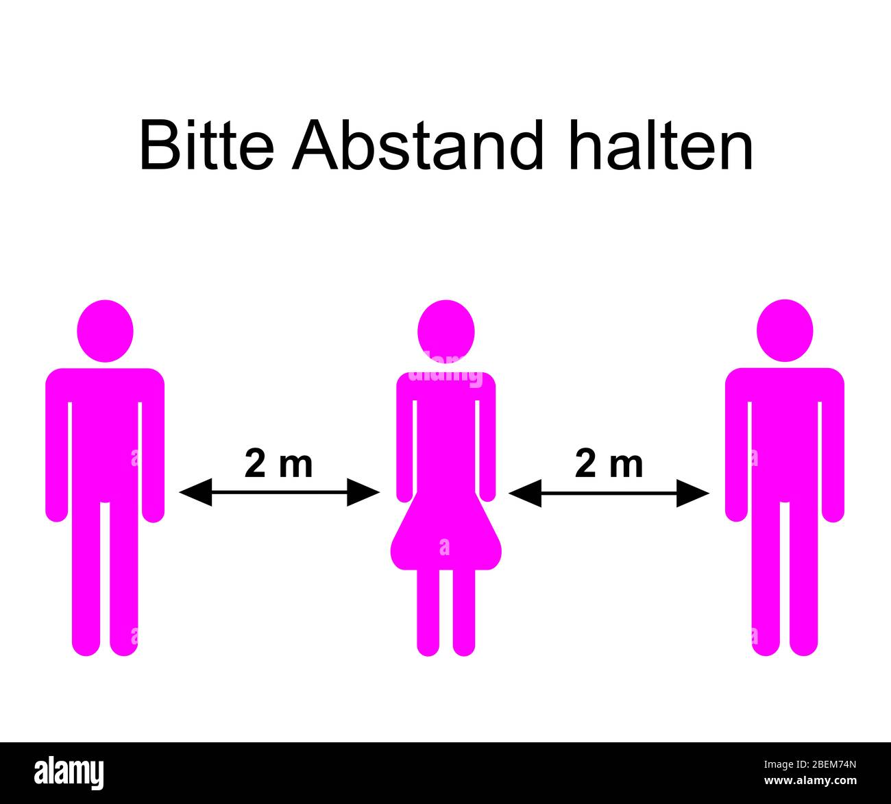 Safety distance between people, symbolic representation in an ...