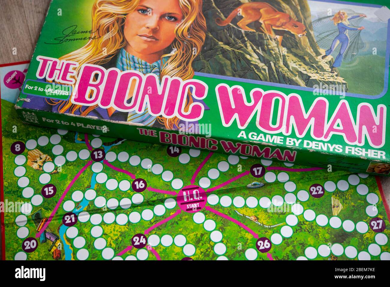 Box and playing board for The Bionic Woman board game, by Denys Fisher ...