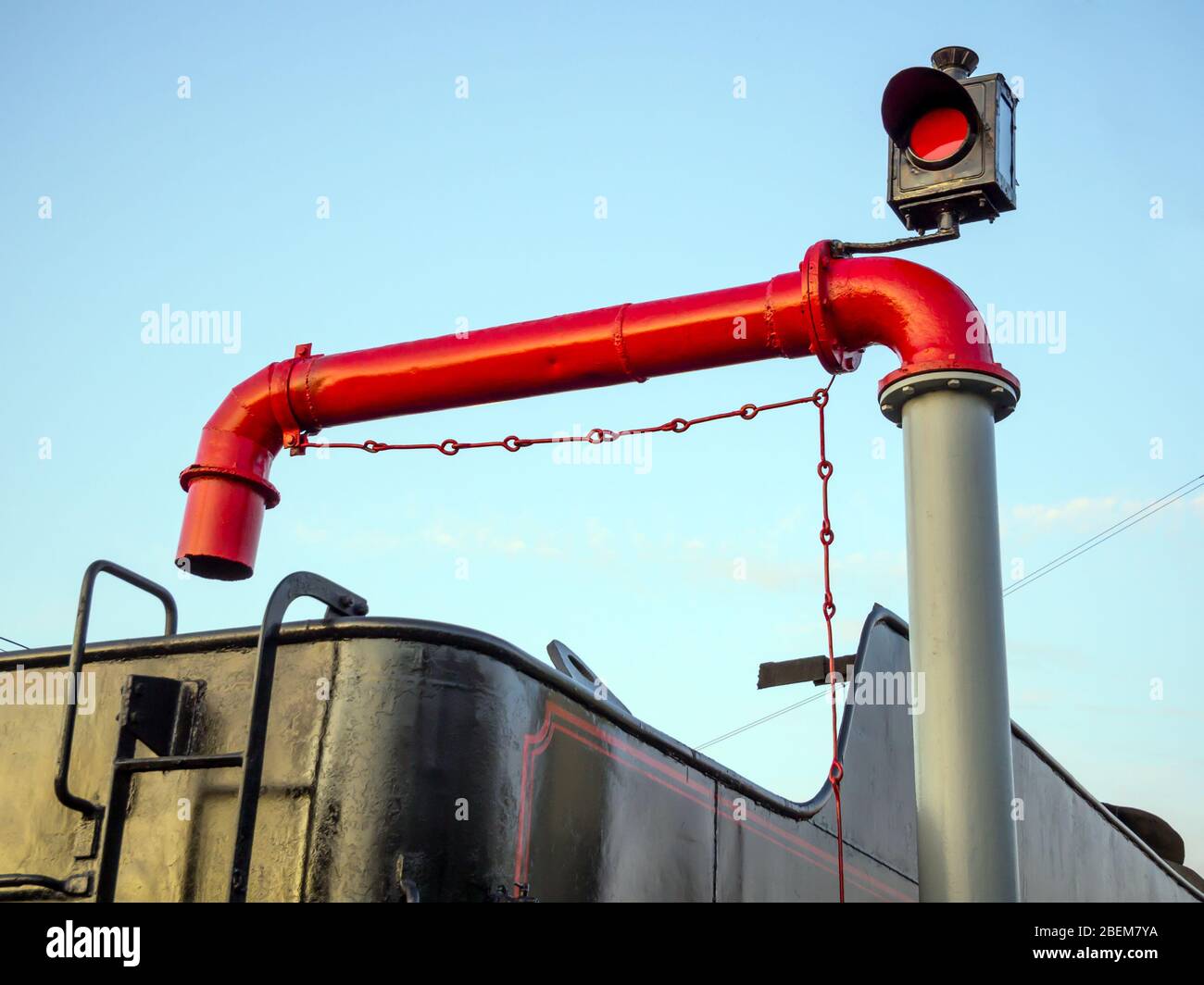 Water filling column for refueling steam locomotives Stock Photo - Alamy