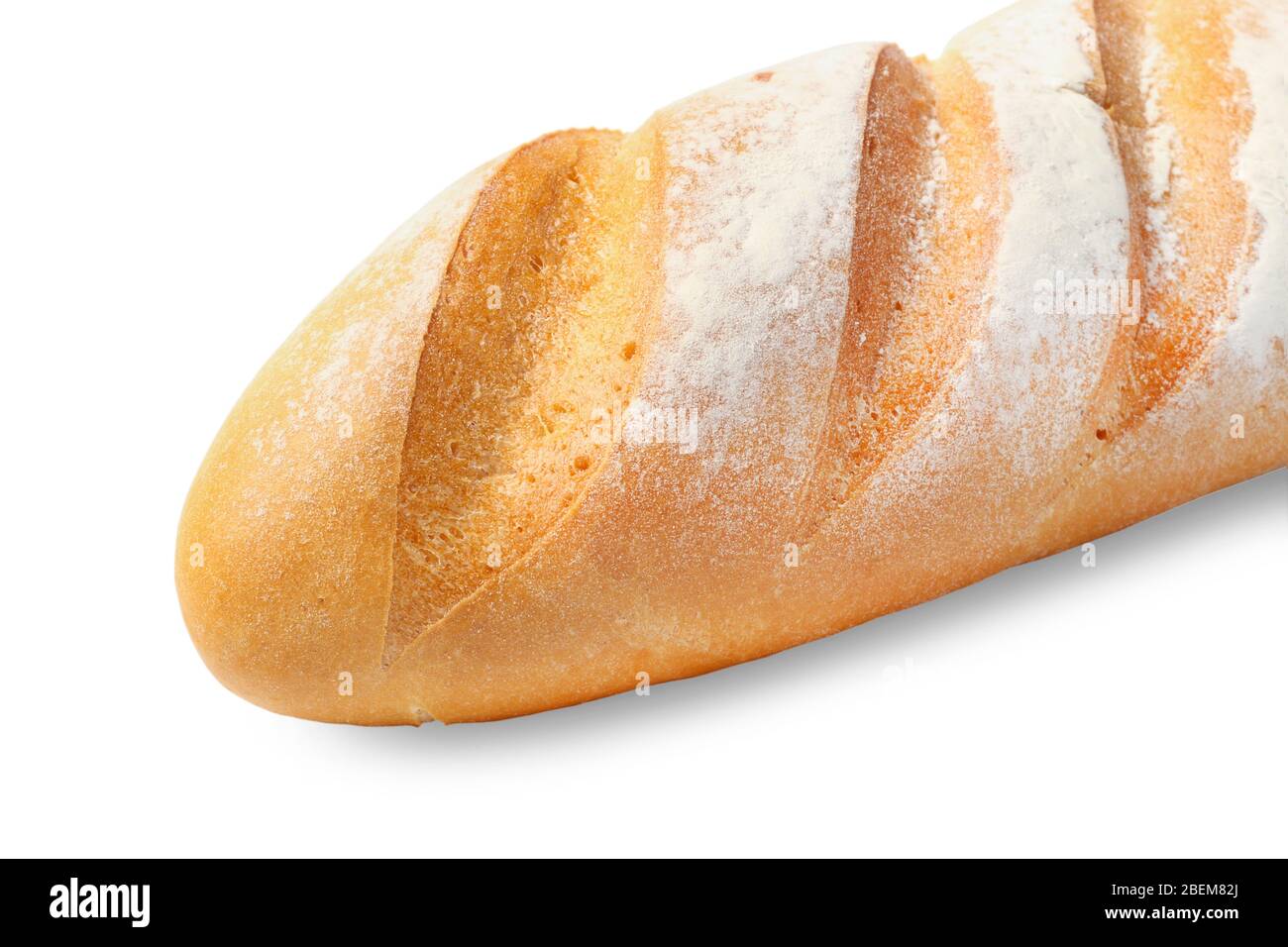 Loaf of bread close up isolated on white Stock Photo - Alamy