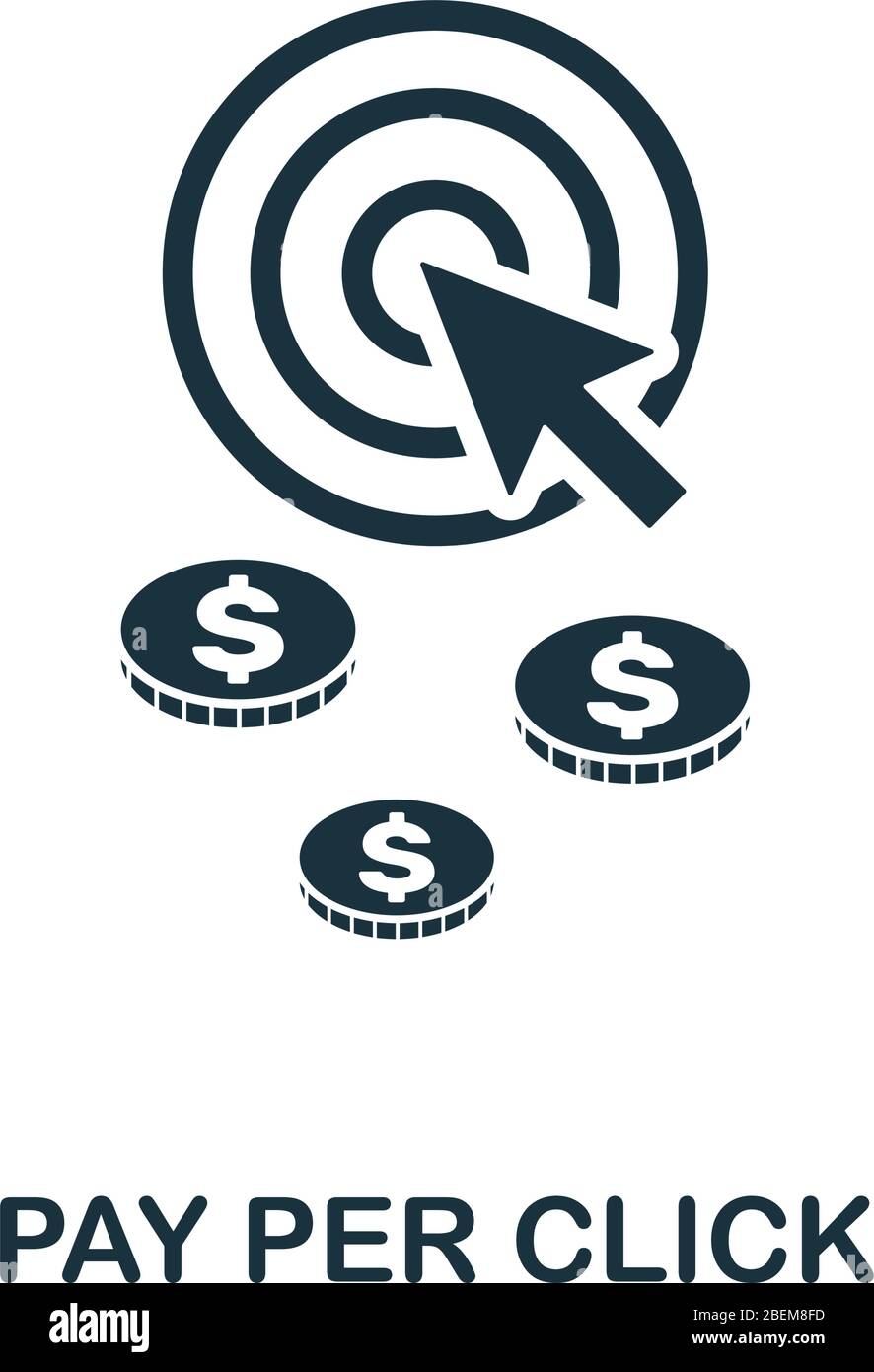 Pay Per Click icon. Simple element from affiliate marketing collection ...