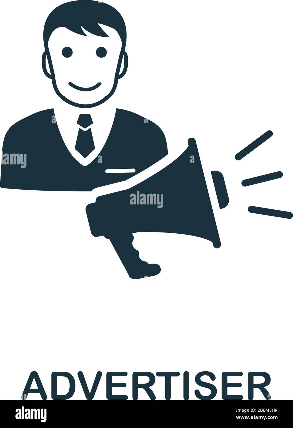 Advertiser icon. Simple element from affiliate marketing collection ...