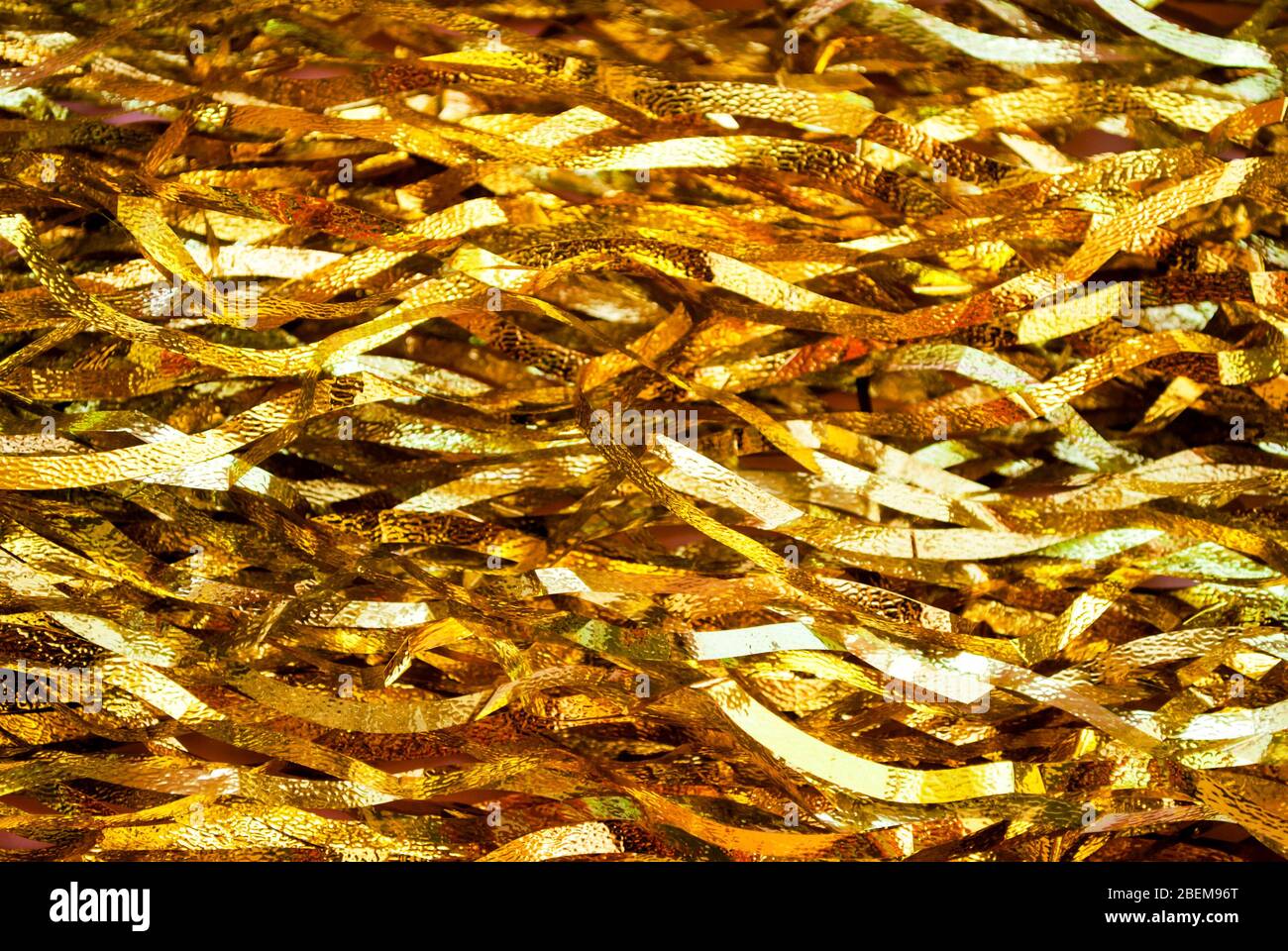 The texture of the golden braid is a lot of details, golden cuts Stock ...