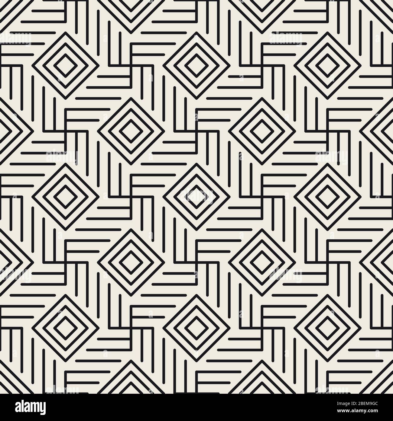 Vector seamless pattern. Modern stylish abstract texture. Repeating geometric crossing thin ...