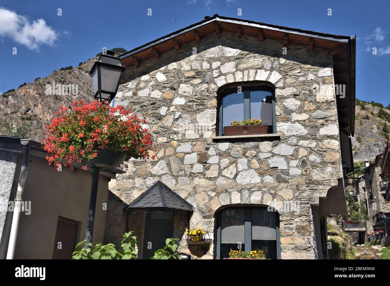 Old stone buildings in Pyrenees Stock Photo - Alamy