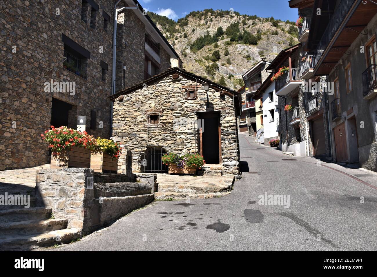 Old stone buildings in Pyrenees Stock Photo - Alamy