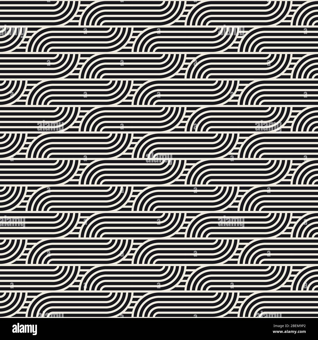 Vector seamless rounded lines pattern. Modern stylish abstract texture ... Vector seamless rounded lines pattern. Modern stylish abstract texture ...