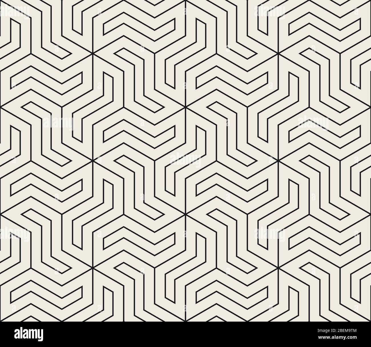 Vector seamless geometric pattern. Simple abstract thin lines lattice. Repeating shapes stylish ...