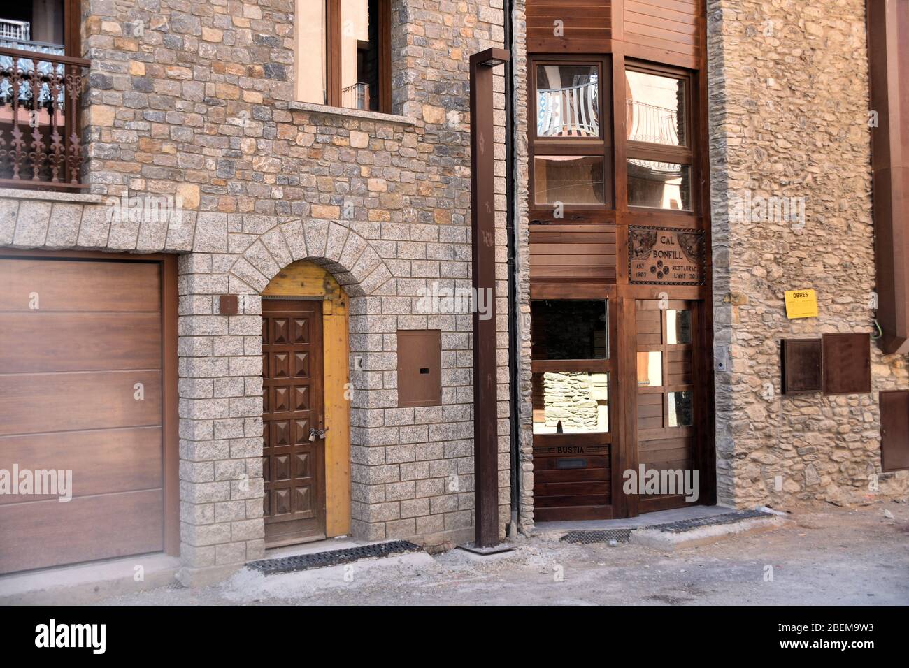 Old stone buildings in Pyrenees Stock Photo - Alamy