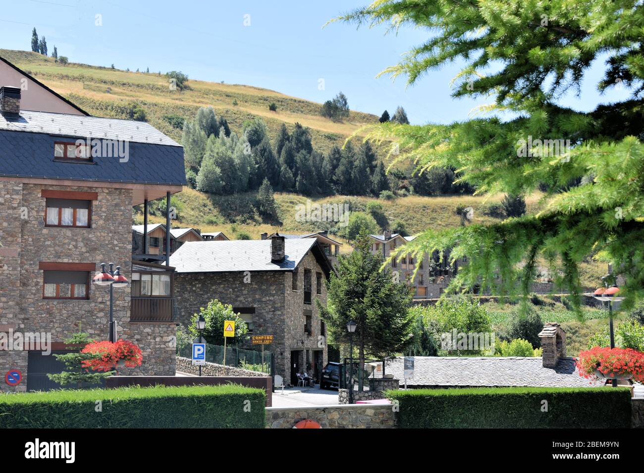 Houses in Pyrenees Stock Photo - Alamy