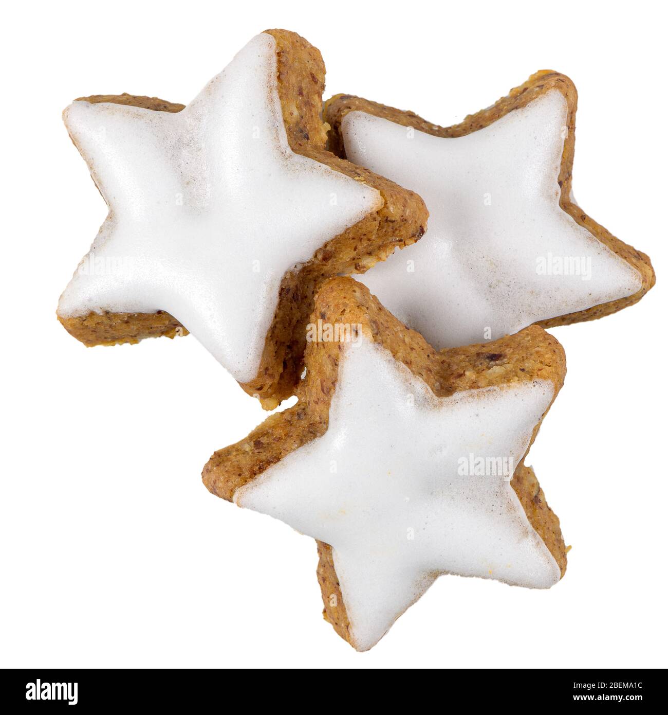 Cinnamon Star biscuits isolated on white background Stock Photo - Alamy