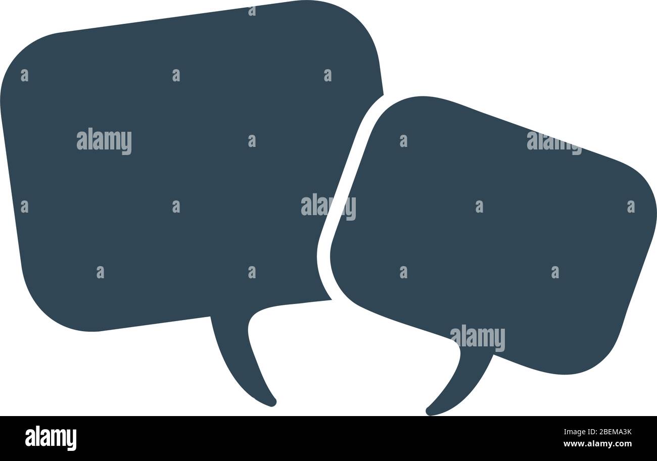 two overlapping speech bubbles. The pair of chat bubbles. Stock Vector illustration isolated on ...
