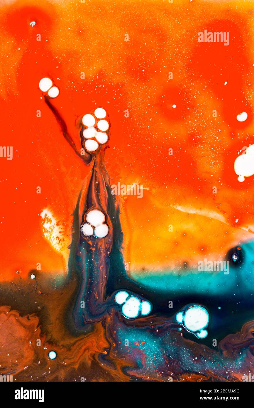 Abstract art made from ink flowing macrophotography Stock Photo - Alamy