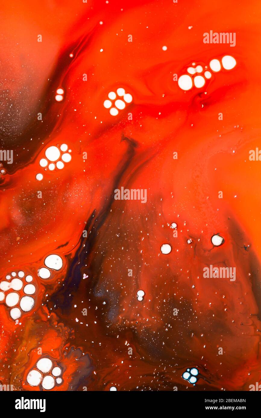 Abstract art made from ink flowing macrophotography Stock Photo - Alamy