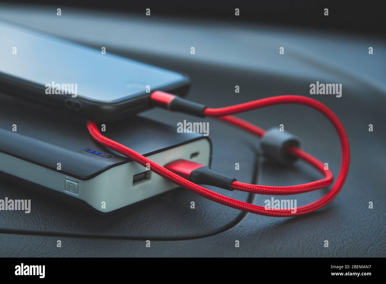 Smartphone Charging using a portable charger - Power bank. The concept ...