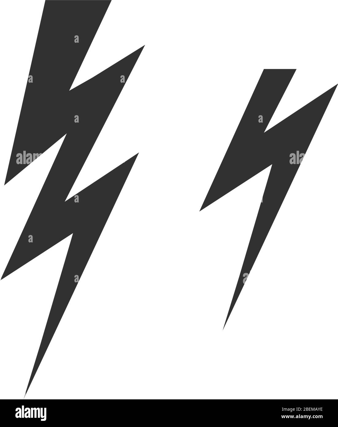 Triple lightning flat icon. shock icon. Stock Vector illustration ...