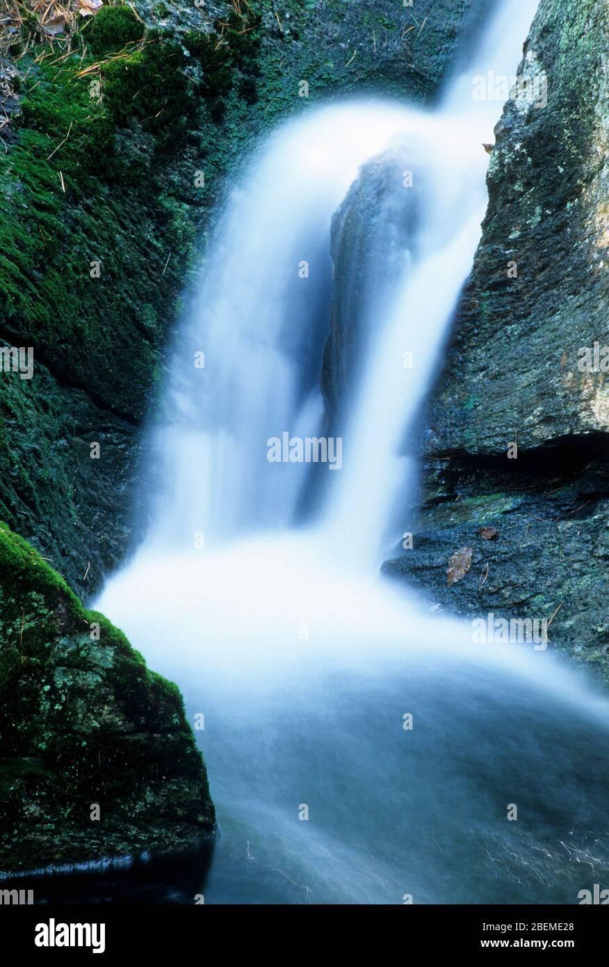 Cascade on Pulpit Brook, Pulpit Rock Conservation Area, Bedford, New ...