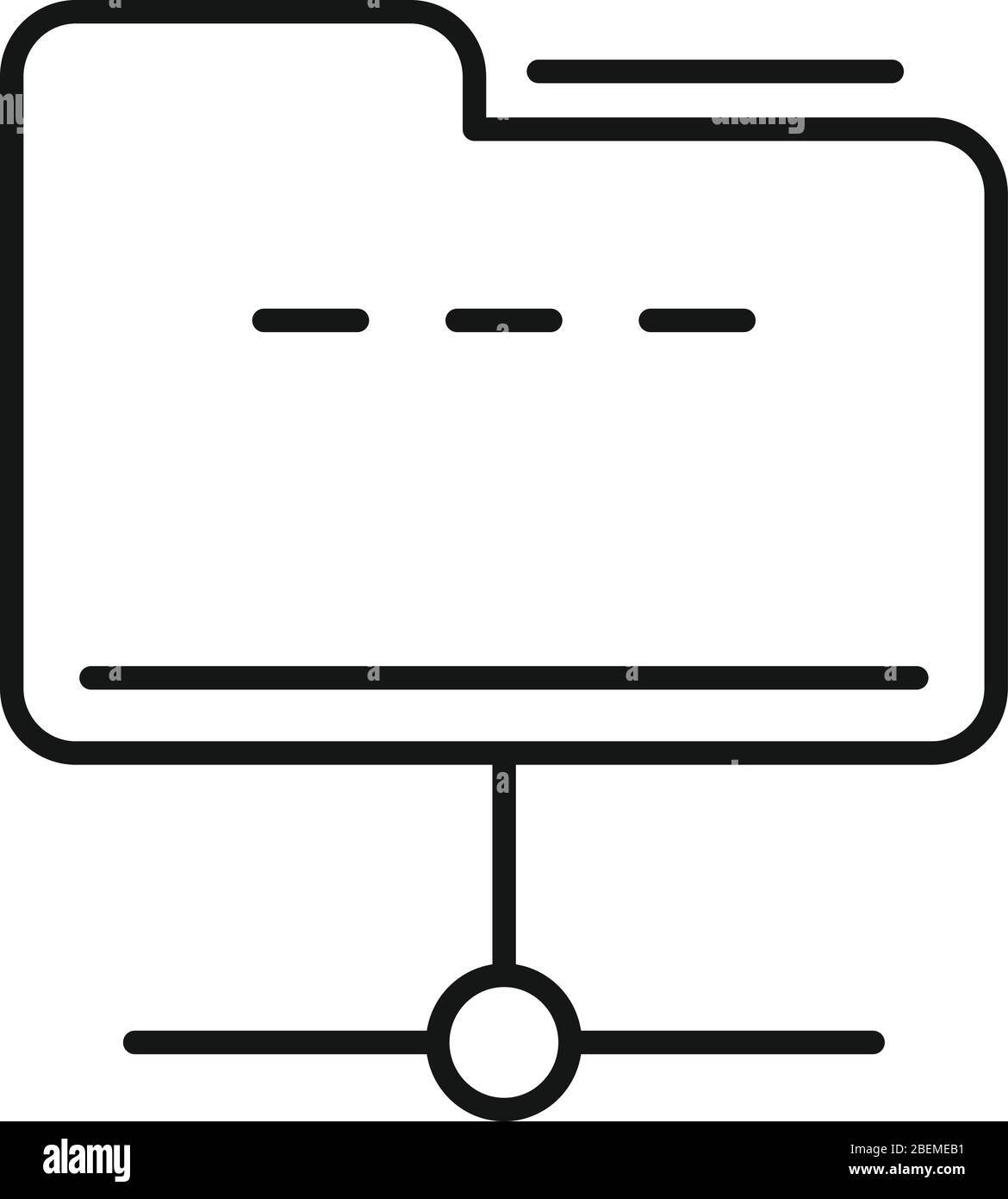 Common file folder icon. Outline common file folder vector icon for web ...