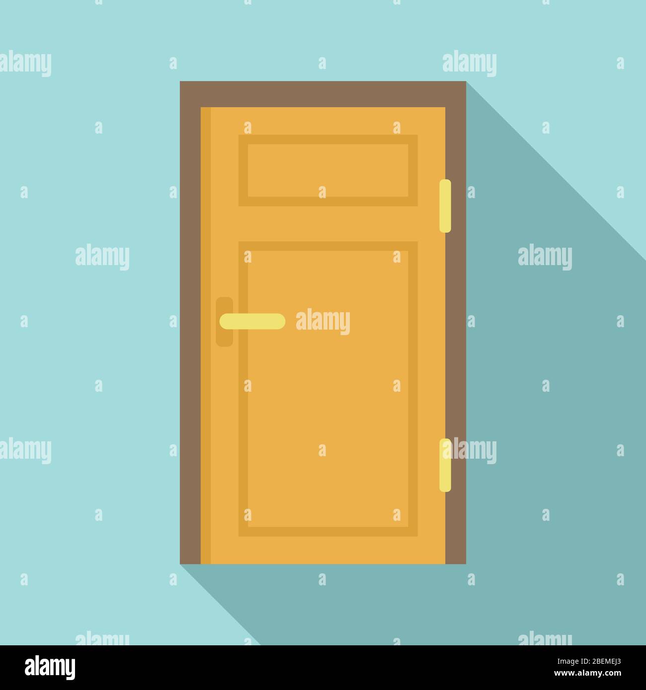 Interior door icon. Flat illustration of interior door vector icon for ...