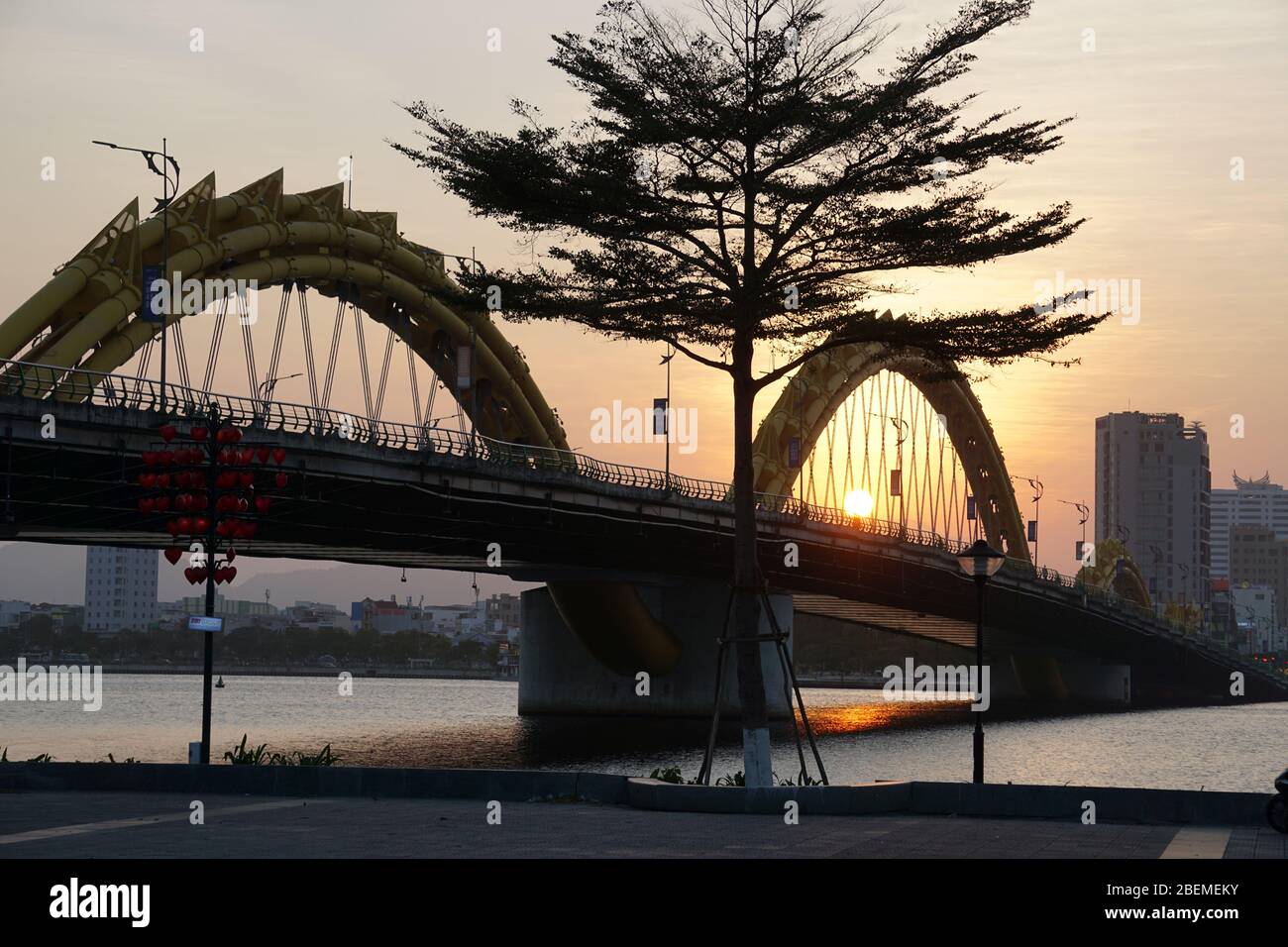 famous dragon bridge in da nang in vietnam Stock Photo - Alamy