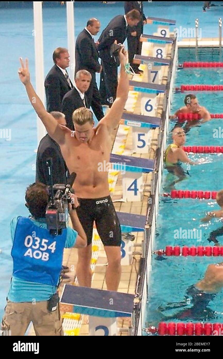 Grece,Athenes ,jeux olympiques d'été Gary Hall Jr.of USA Olympic ...