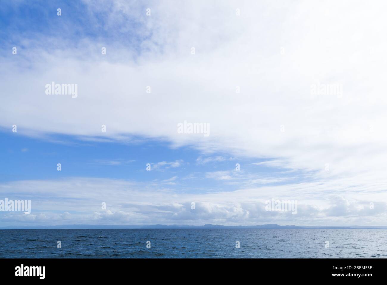 Empty ocean landscape. Atlantic ocean under cloudy sky at daytime Stock ...