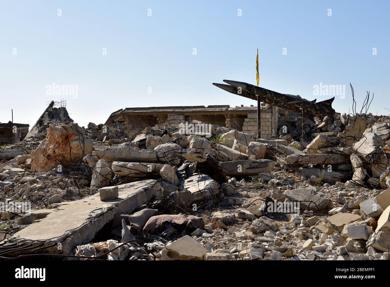 Inside the liberated Khiam Detention Centre, Khiam, south Lebanon Stock ...