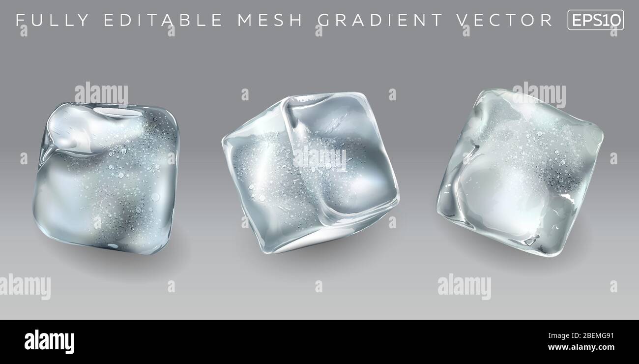 Square ice cubes to chill various drinks Stock Vector Image & Art - Alamy