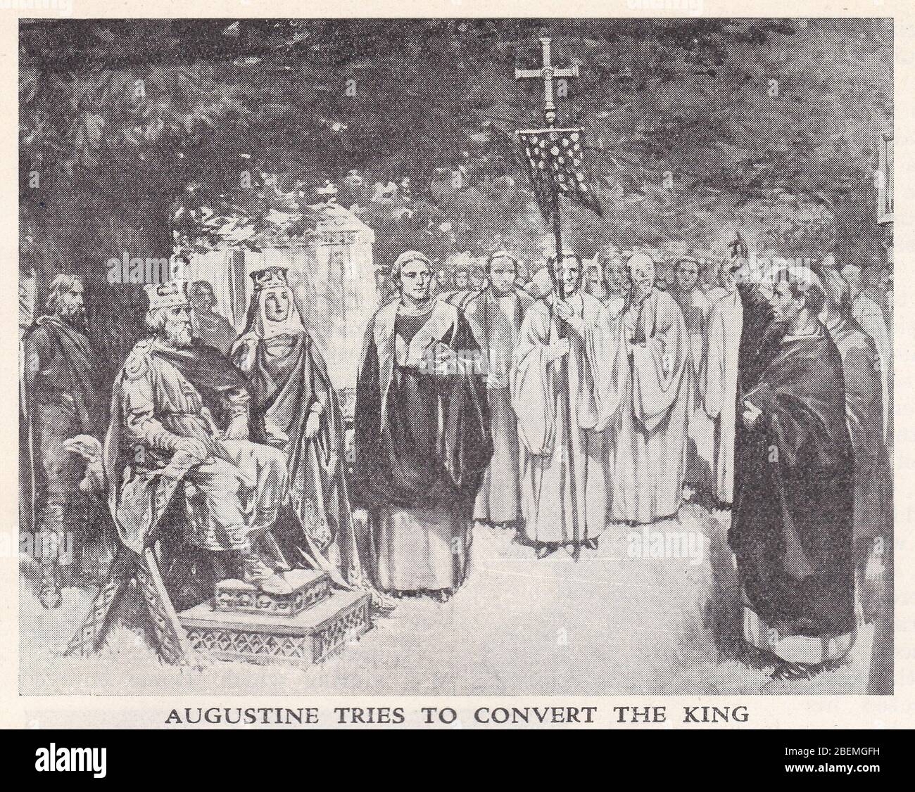 Brought christianity to england in the 6th century hi-res stock ...