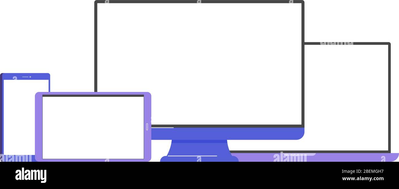 Set of vector mockups of devices Stock Vector Image & Art - Alamy