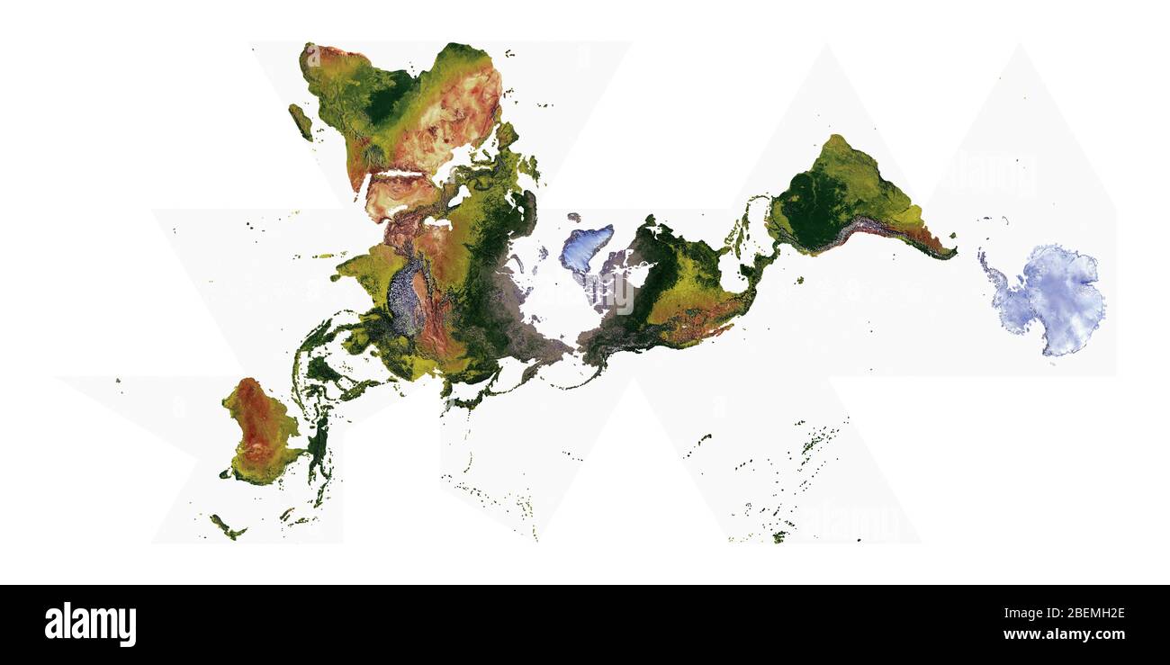 Map of earth showing continents hi-res stock photography and images - Alamy