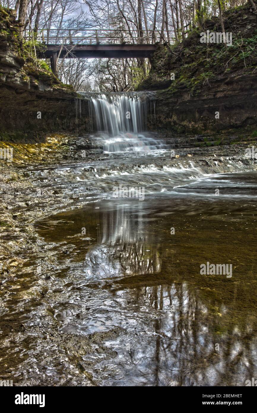 Waterfall, Glen Helen Preserve, Ohio Stock Photo - Alamy