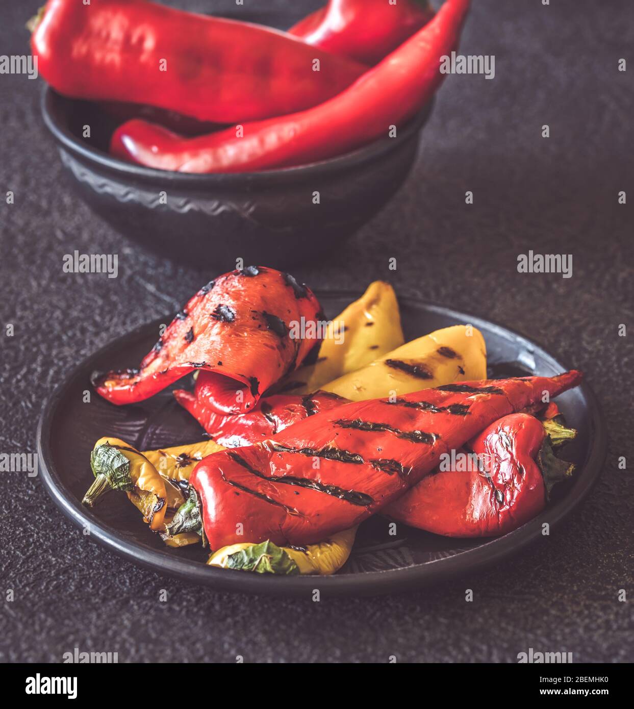 Grilled bell peppers hi-res stock photography and images - Alamy