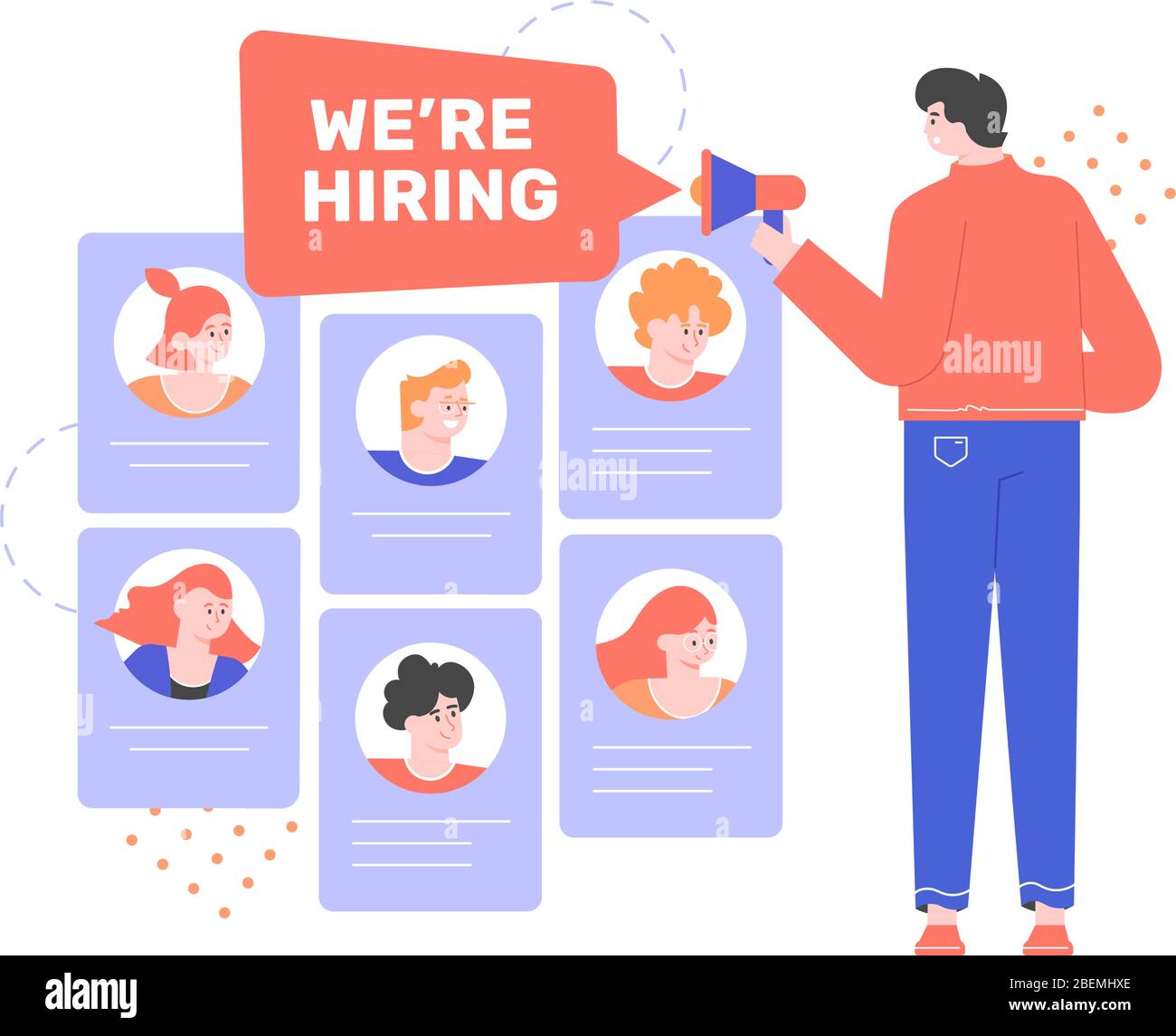 Man with a gramophone, we are hiring text Stock Vector Image & Art - Alamy