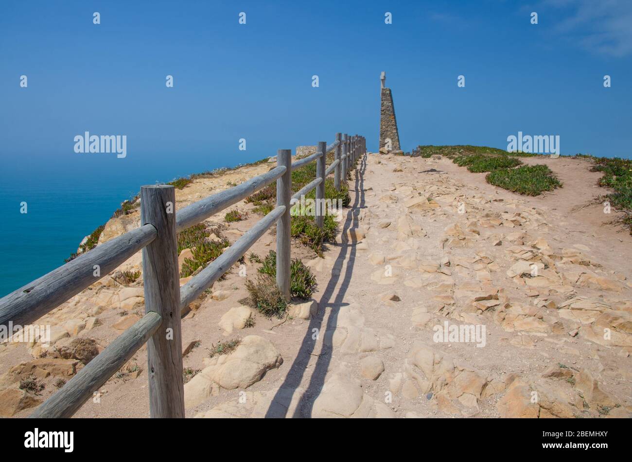 Portugal, Cabo da Roca, The Western Cape Roca of Europe, hiking trails ...